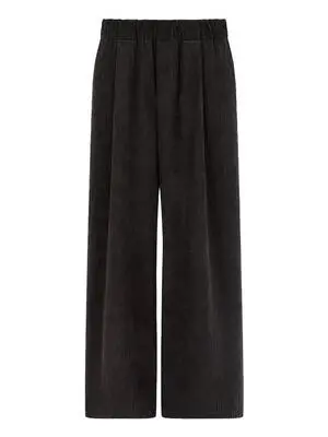 SOCIETE ANONYME Wide-leg Corduroy Pleated Trousers - Brown