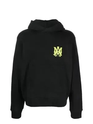 Amiri Logo-print Cotton Hoodie - Black