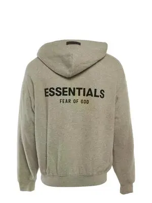 Fear Of God Essentials Logo-print Hoodie - Neutrals