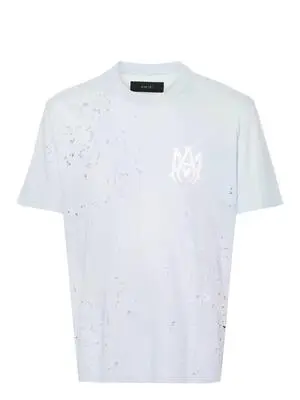 Amiri Washed Shotgun Cotton T-shirt - Blue
