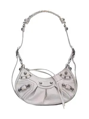 Balenciaga 2020-2026 Sparkling Fabric Motocross Le Cagole Xs Crossbody Bag - Silver