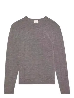 Calvin Klein Grid-patterned Logo-embroidered Sweater - Grey