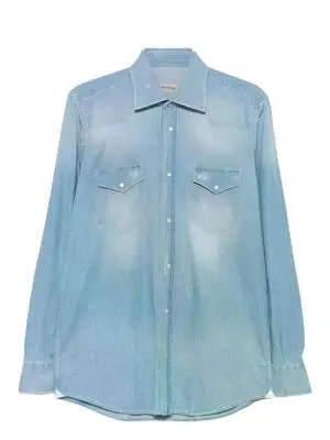SARTORIO NAPOLI Western-yoke Faded Shirt - Blue