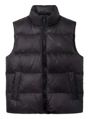 Calvin Klein Quilted Logo-print Gilet - Black