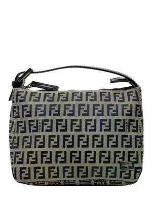 Fendi Zucchino Canvas Handbag - Grey