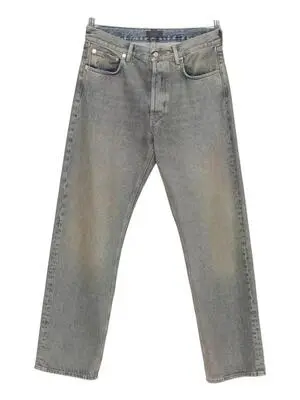 HAIKURE Faded Effect Logo Patch Jeans - Blue