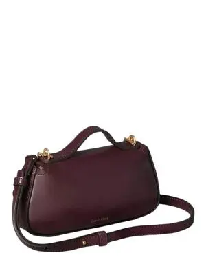 Calvin Klein Calvin Klein Logo Plaque Top-Handle Shoulder Bag Red