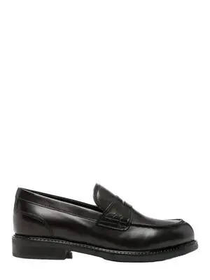 NEROGIARDINI Penny-slot Almond-toe Loafers - Red