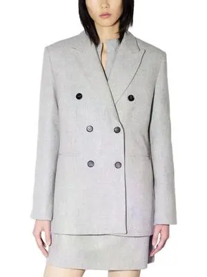Liviana Conti Roger Double-breasted Blazer - Grey