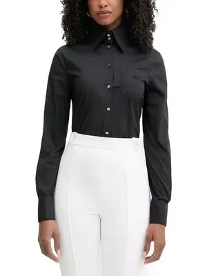 Karl Lagerfeld Embroidered Chest Pocket Shirt - Black