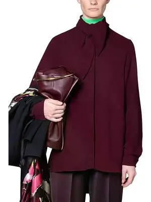 ROKSANDA Nyra Pussy-bow Shirt - Red