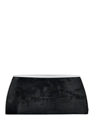 Tyler Ellis Suzannah Crushed-velvet Clutch Bag - Black