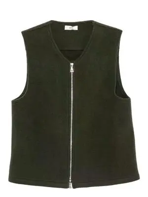 RIER Sleeveless Zip-fastening Gilet - Green