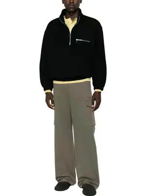 RIER Quarter-zip Fleece Sweatshirt - Black