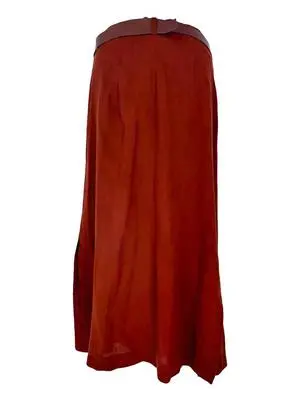 MAX MARA Max Mara Wool Belted Maxi Skirt