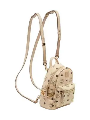 Mcm Mini Stark Visetos Backpack - Neutrals