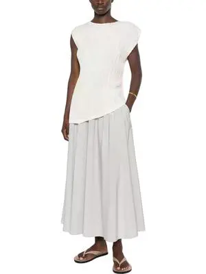 Herno Drawstring Flared Midi Skirt - Grey
