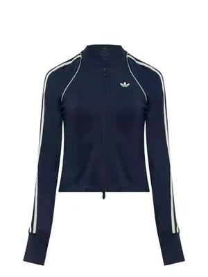 Adidas Side-stripe Zip-up Sweatshirt - Blue