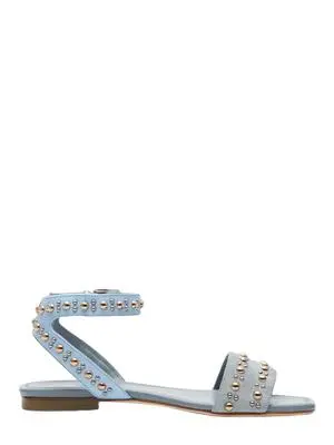 STUART WEITZMAN Stuart Weitzman Perry Stud-Embellished Sandals Blue
