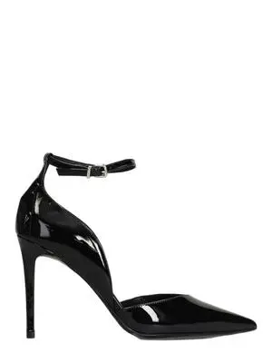 CHANTAL Pointed-toe Ankle-strap Pumps - Black
