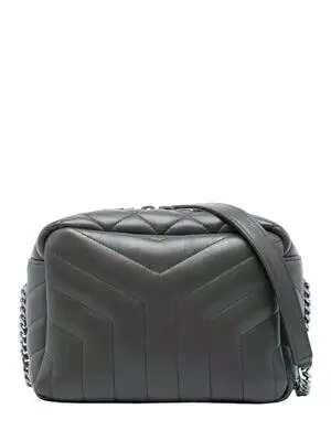 Saint Laurent 2019 Small Matelasse Calfskin Loulou Bowling Bag Crossbody Bag - Grey