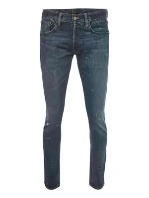 Polo Ralph Lauren Distressed Straight-fit Jeans - Blue
