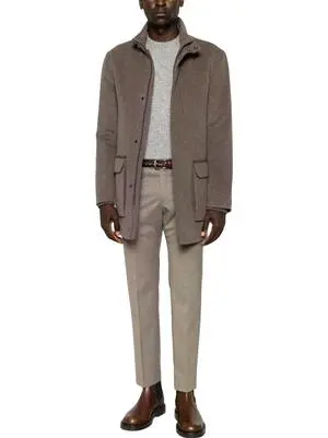 Corneliani Crew-neck Ribbed-trim Sweater - Grey