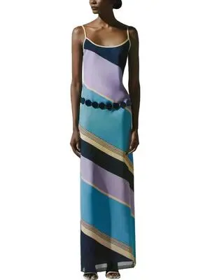 BAOBAB Rita Diagonal-stripe Maxi Dress - Blue