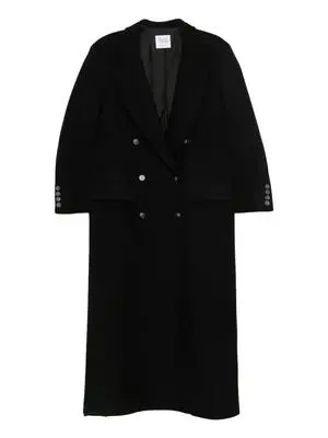 LE SULLY STUDIO Double-breasted Peak-lapel Coat - Black