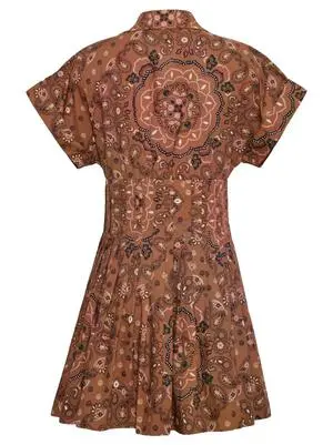 Cara Cara Bandana-print Shirt Dress - Brown