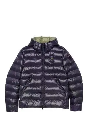 BLAUER. Hooded Quilted Jacket - Blue
