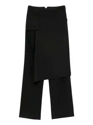 LE SULLY STUDIO Tailored Layered Wool Trousers - Black
