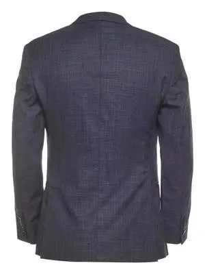 Giorgio Armani Single-breasted Wool Blazer - Blue