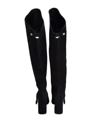 MAISON SKORPIOS Adriana Stud Detail Over-the-knee Boots - Black