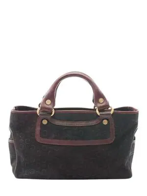 Celine Macadam Suede Boogie Handbag - Black