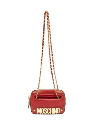 Moschino Lettering Crossbody Bag - Red