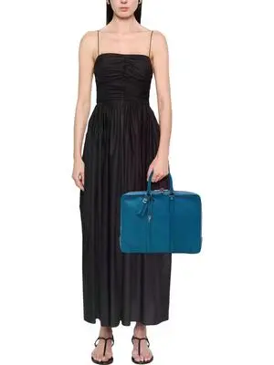 LOUIS VUITTON 2013 Grained Calfskin Porte Documents Voyage Business Bag - Blue