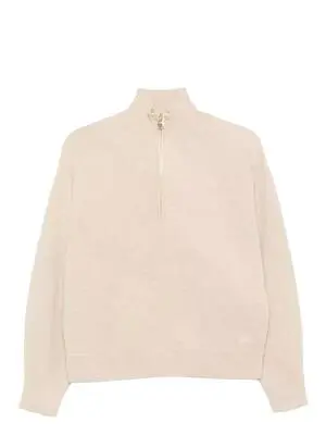 KUJTEN Cashmere Quarter-zip Sweater - Neutrals