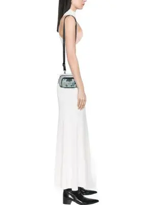 LOUIS VUITTON 2021 Monogram Denim Watercolor Hickory Stripes Outdoor Pouch Crossbody Bag - Blue