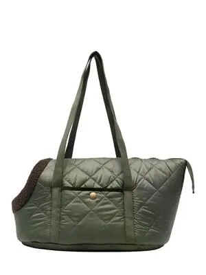 Barbour Quilted Dog Carrier With Fleece Trim - Green
