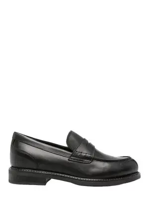 NEROGIARDINI Leather Penny Loafers - Black