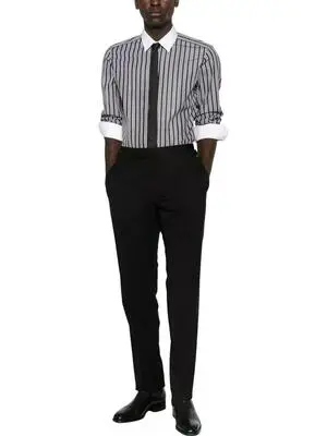 TOM FORD Long-sleeve Striped Shirt - Black