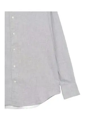 FINAMORE 1925 Button-down Long-sleeve Shirt - Grey