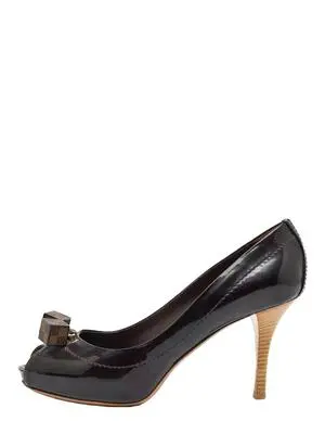 LOUIS VUITTON Damier Cube Peep-toe Pumps - Brown