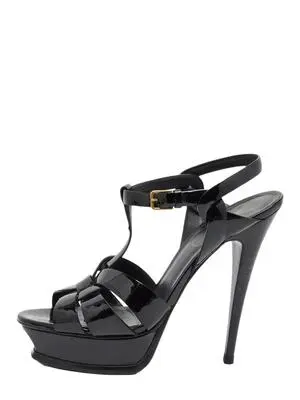 Saint Laurent Tribute Platform Sandals - Black