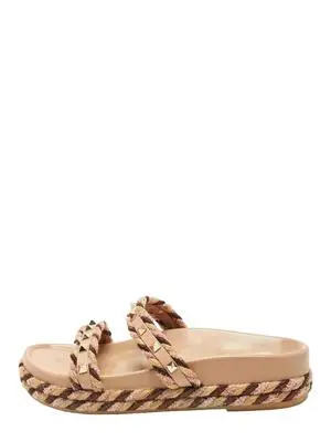 Valentino Garavani Rockstud Torchon Flat Sandals - Neutrals