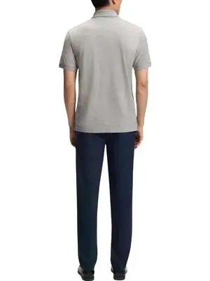 BOSS Pallas Polo Shirt In Cotton-piqué With Embroidered Logo - Grey