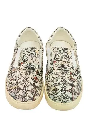 DOLCE & GABBANA Dolce & Gabbana Majolica Print Slip-On Sneakers
