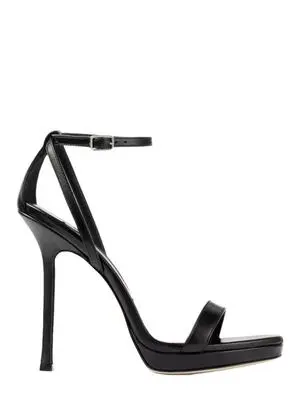 JIMMY CHOO Moza 120 Ankle Strap Platform Sandals - Black