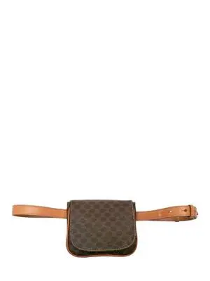 Celine 1999 Macadam Coated Canvas Belt Bag - Brown